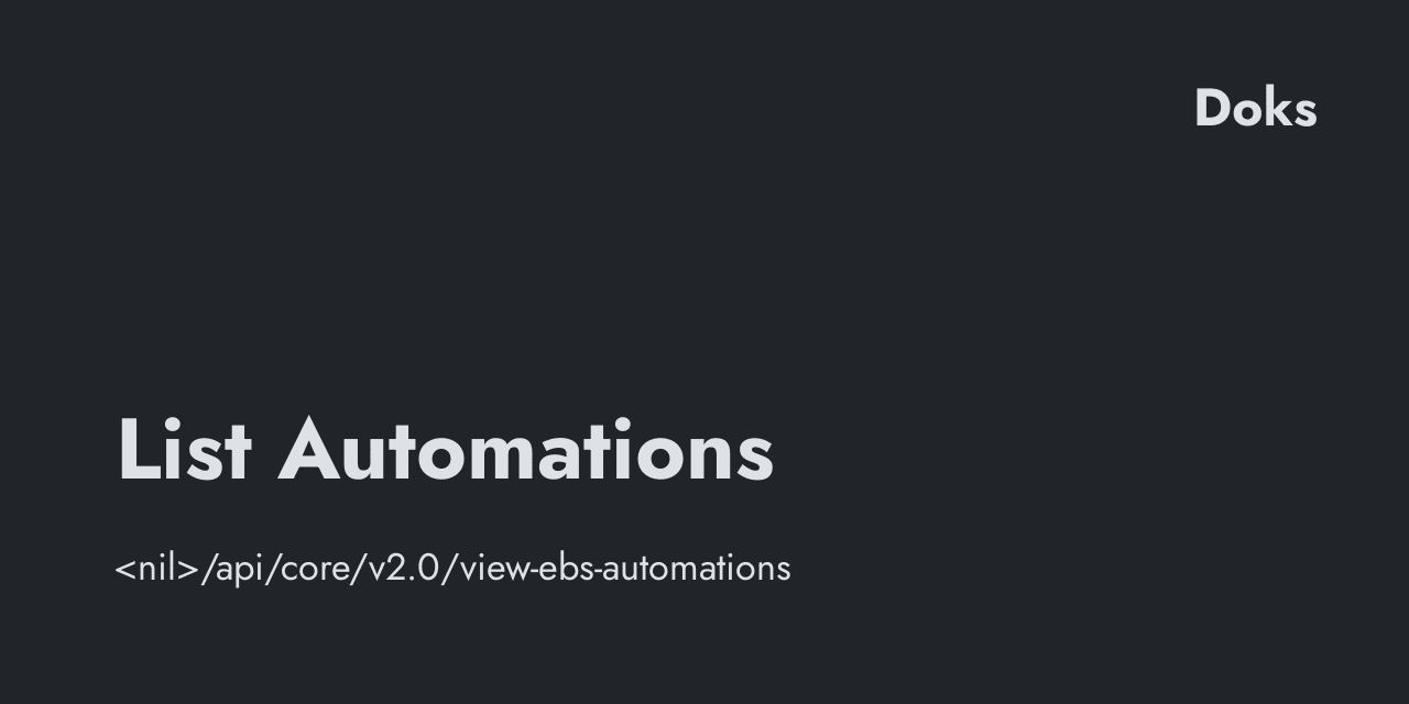 List Automations